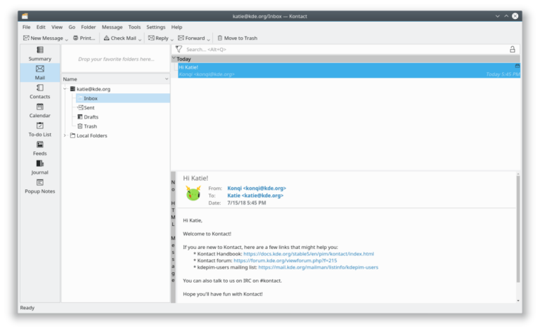 KMail - mail client from KDE | LinuxMaster Club