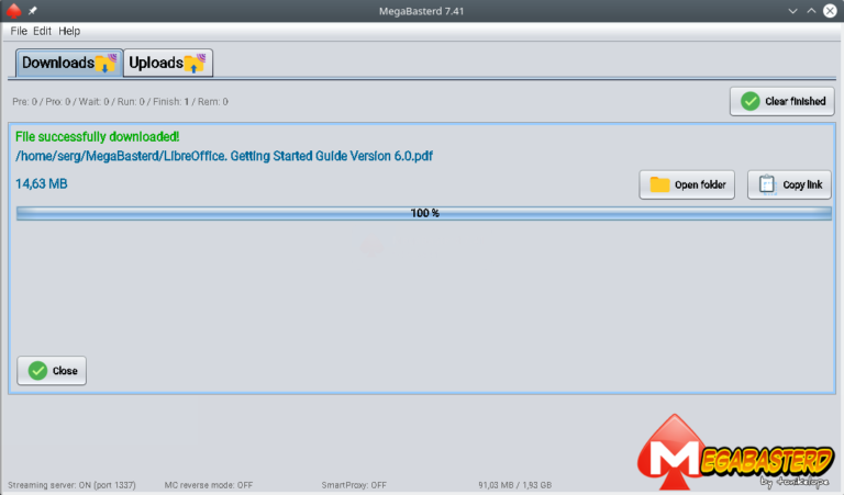 MegaBasterd - unofficial client MEGA.nz | LinuxMaster Club