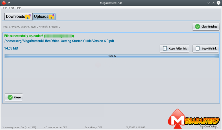 MegaBasterd - unofficial client MEGA.nz | LinuxMaster Club