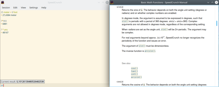 SpeedCrunch - high-precision scientific calculator | LinuxMaster Club