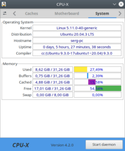CPU-X - gather information about the hardware | LinuxMaster Club