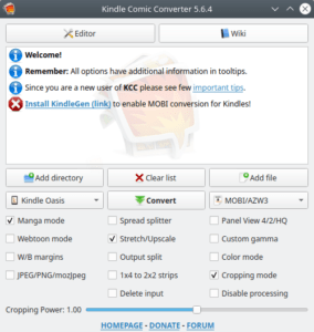 Kindle Comic Converter - comics and manga converter for e-books | LinuxMaster Club